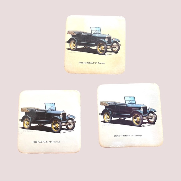 Vintage | Accents | Vtg Ford Truck Coaster Set Of Three | Poshmark